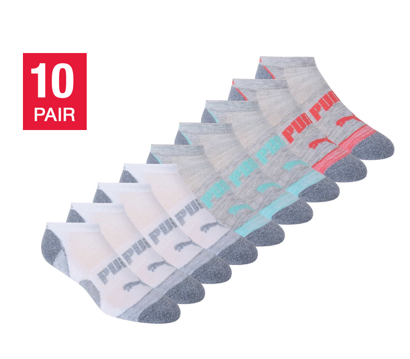 PUMA Women's Cool Max, No Show Sock (5-9.5) Assorted (10-Pair) – ADDROS ...