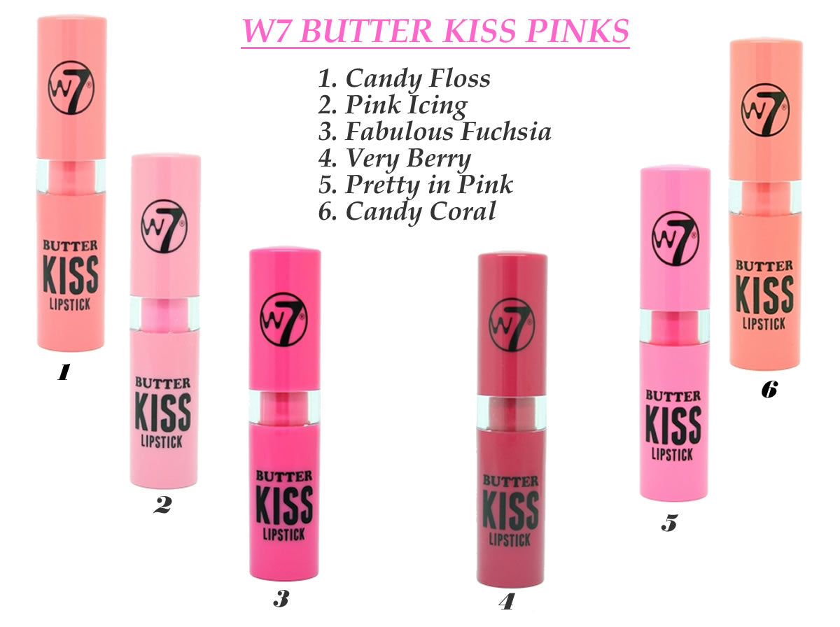 W7 COSMETICS Butter Kiss Lipstick, Lips Pink – ADDROS, LLC